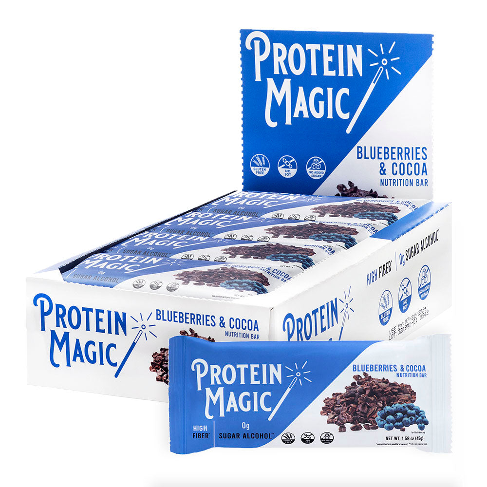 Blueberries & Cocoa Protein Bars pack – (12 Bars) – Protein Magic